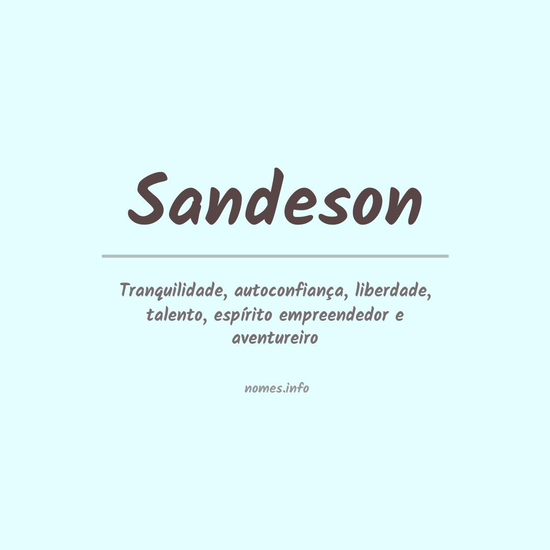 Significado do nome Sandeson