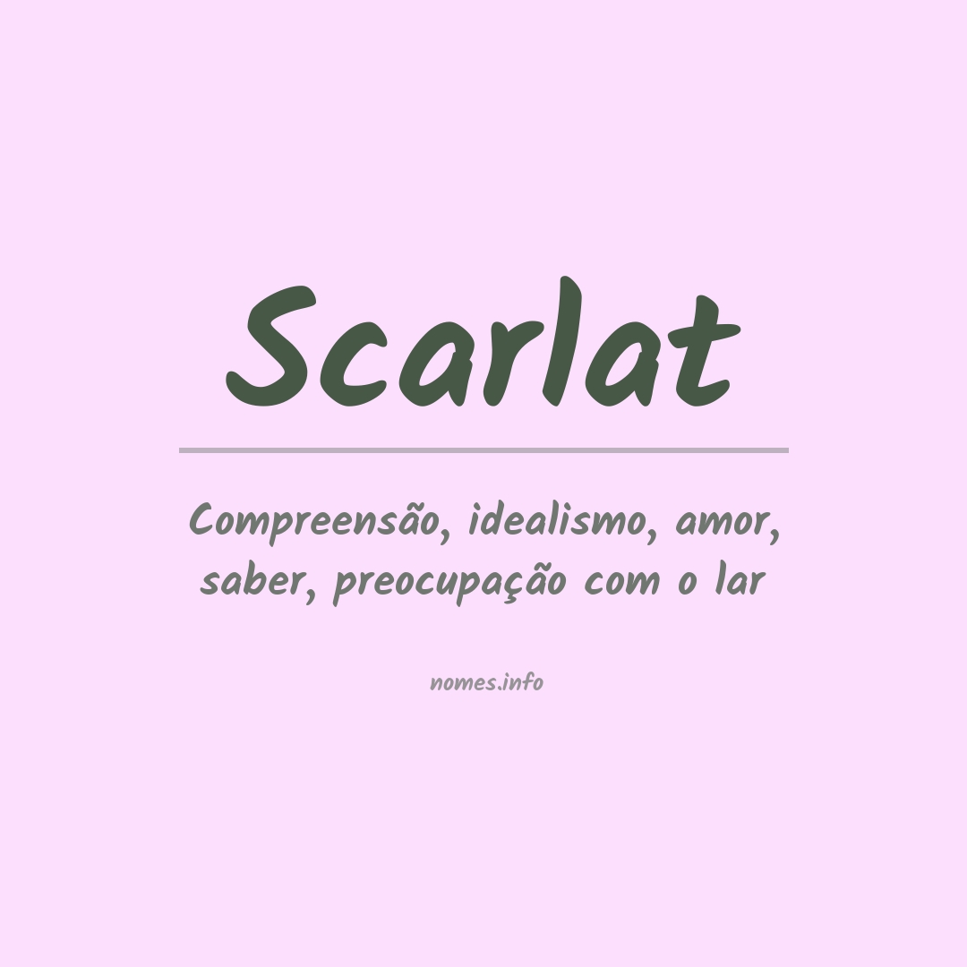 Significado do nome Scarlat