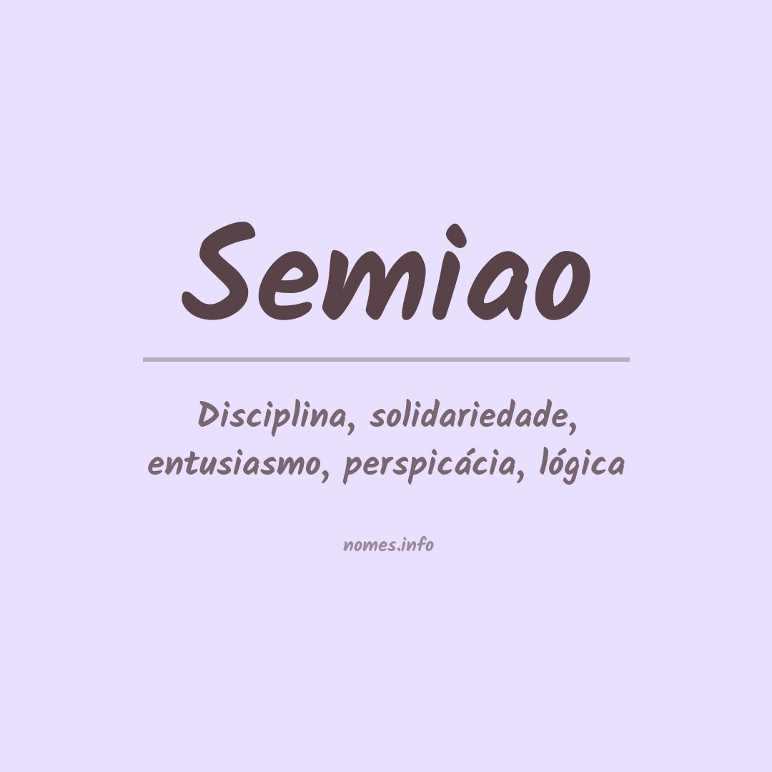Significado do nome Semiao