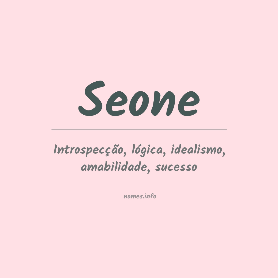 Significado do nome Seone