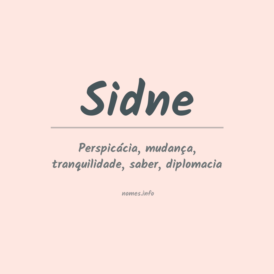 Significado do nome Sidne