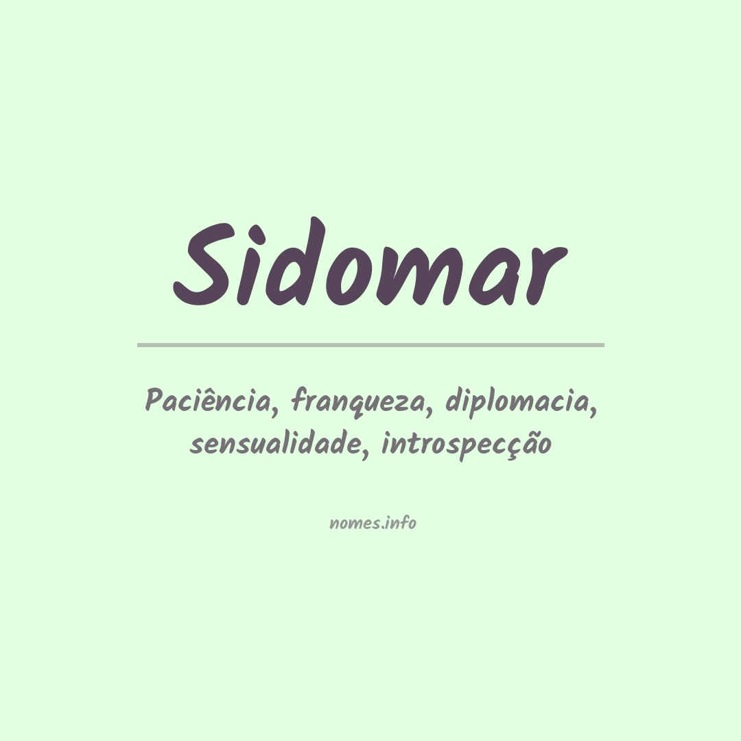 Significado do nome Sidomar