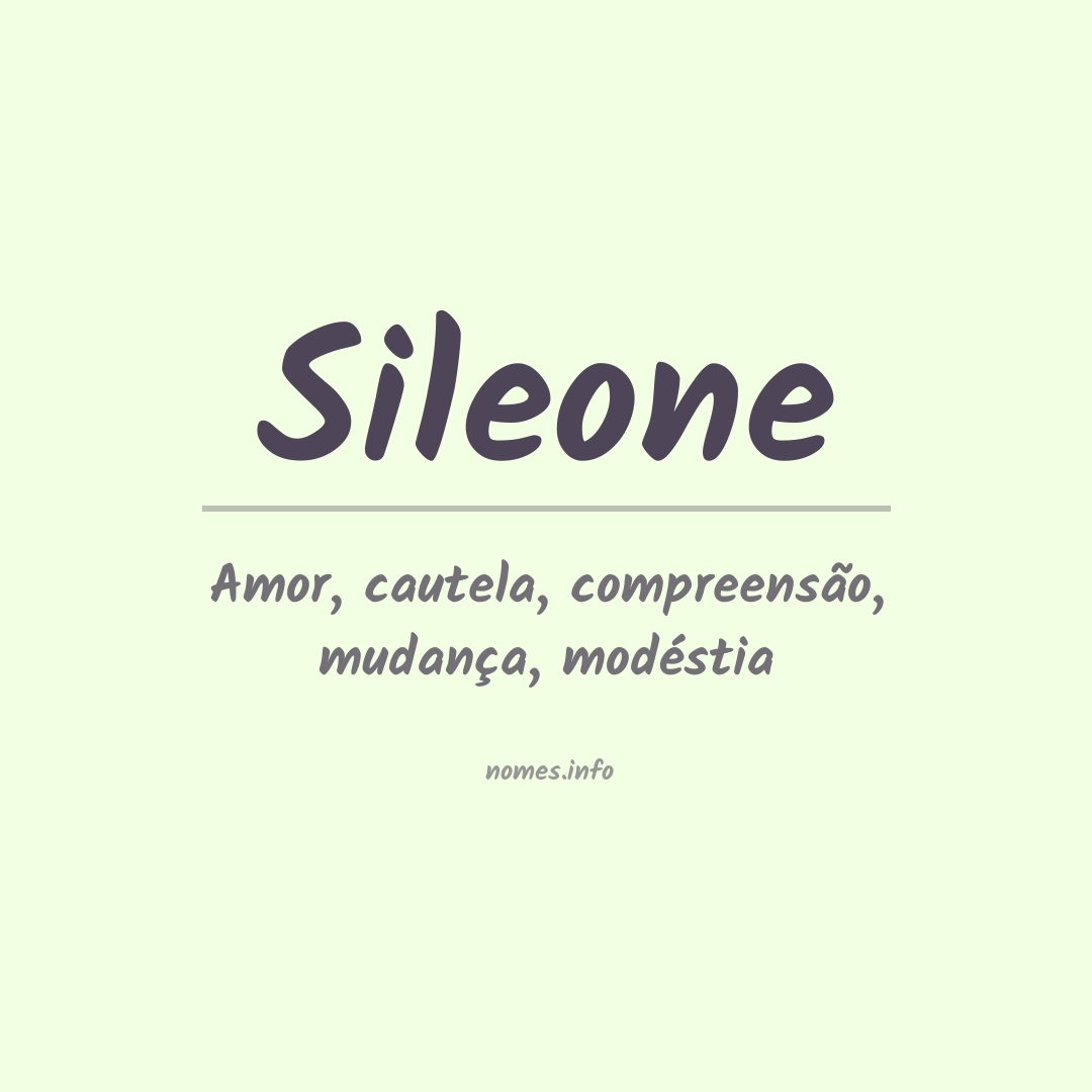 Significado do nome Sileone