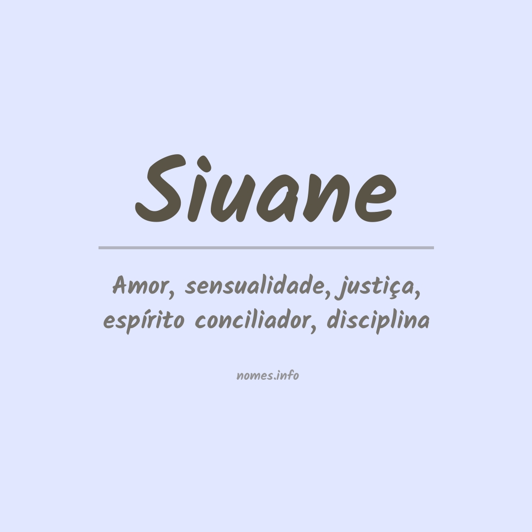 Significado do nome Siuane
