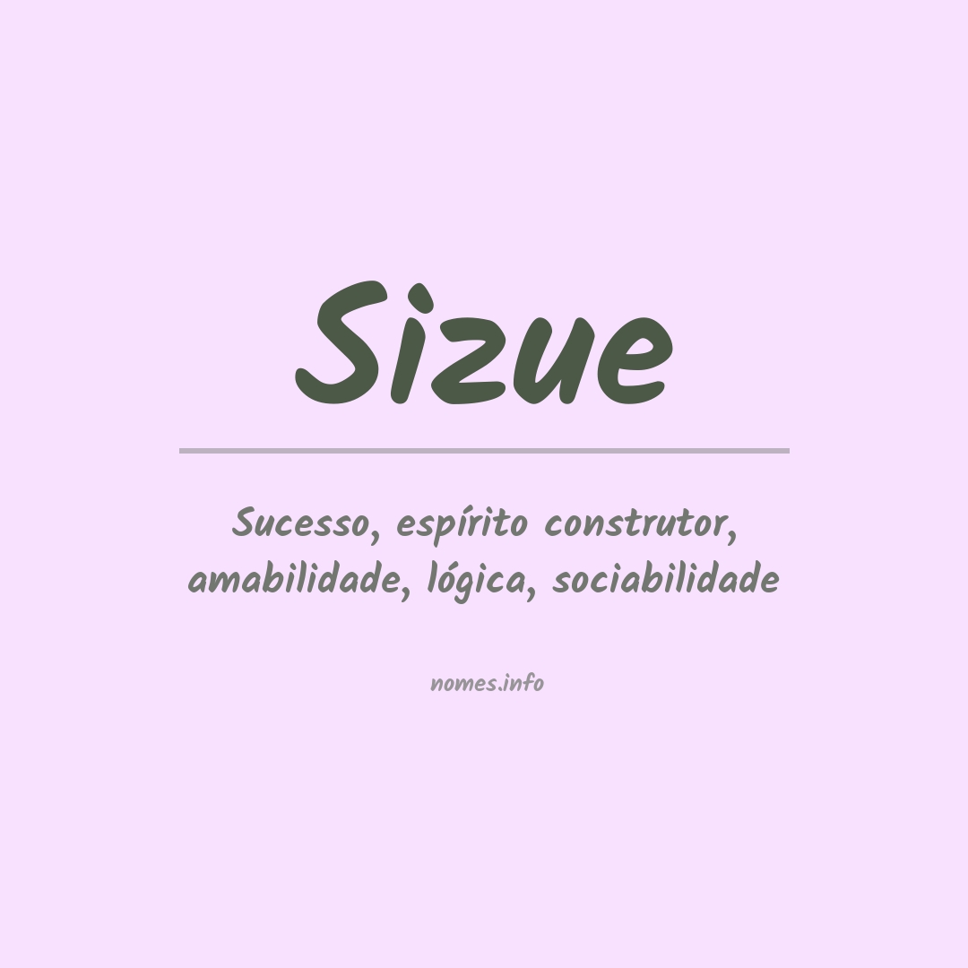 Significado do nome Sizue