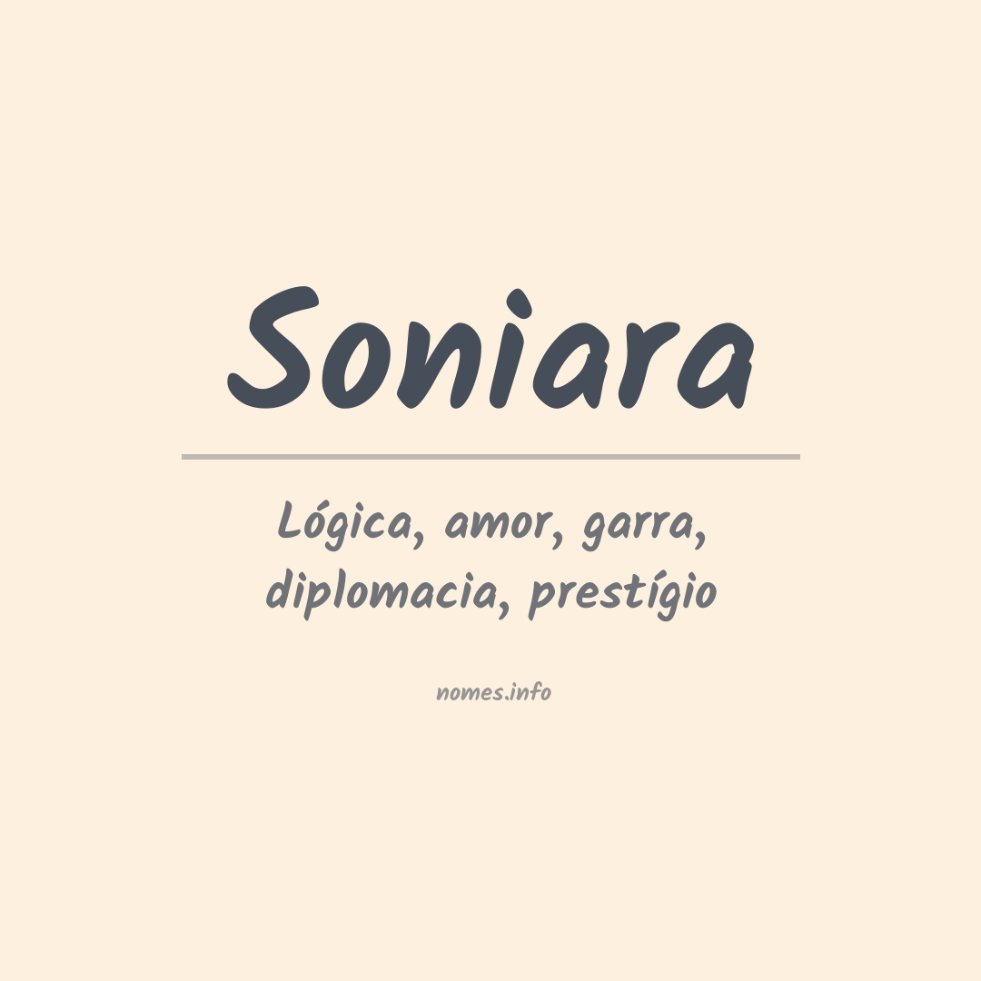 Significado do nome Soniara