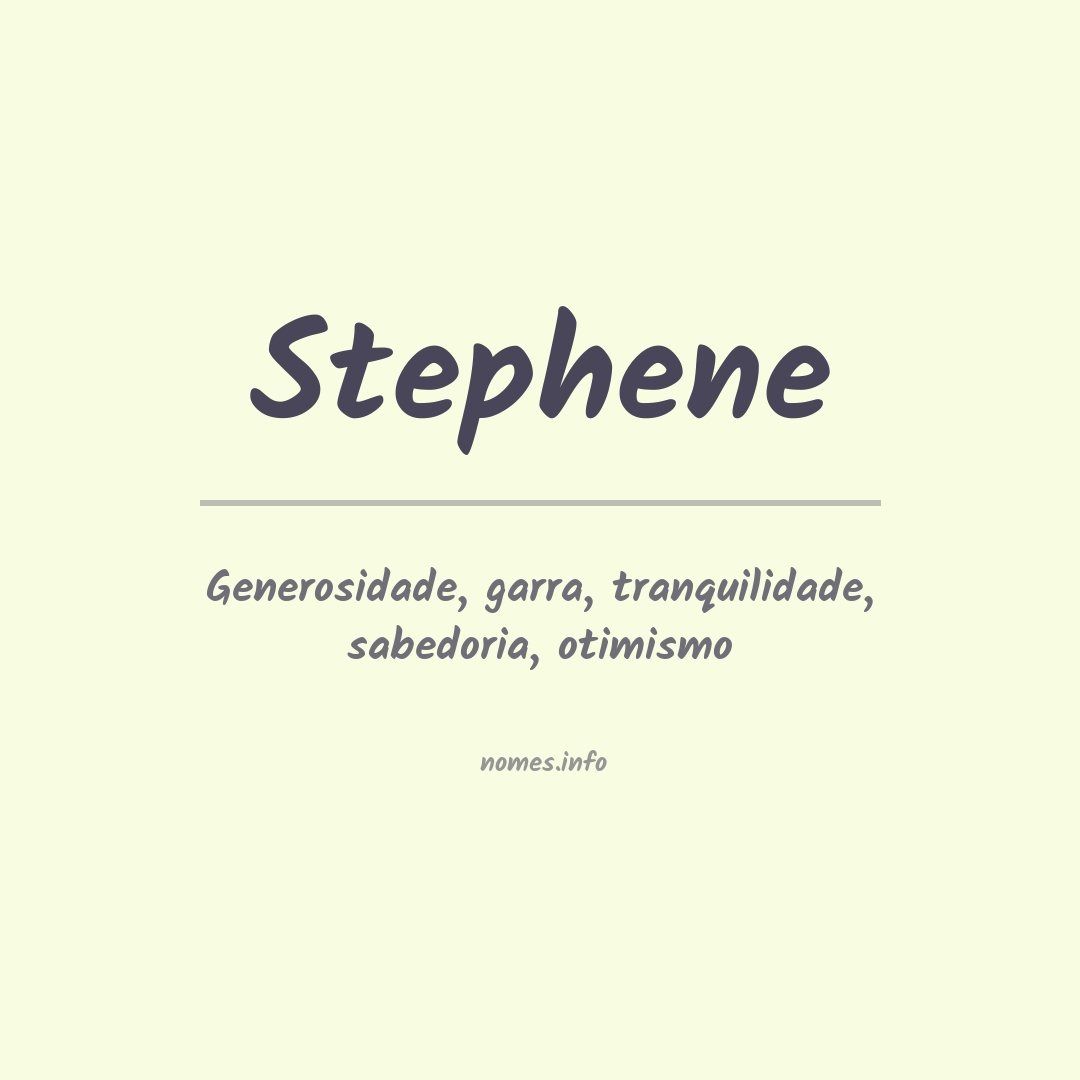 Significado do nome Stephene