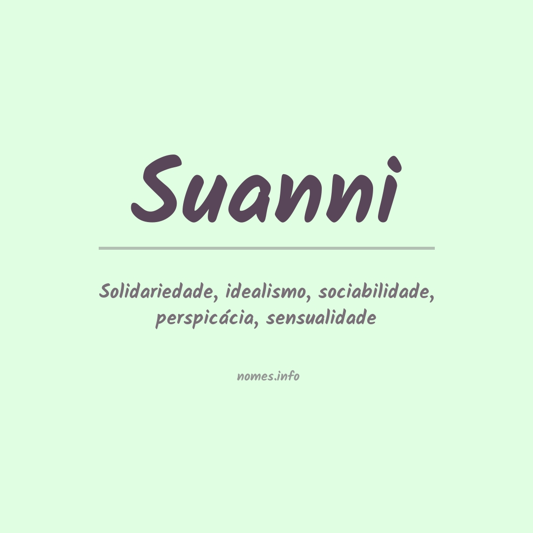 Significado do nome Suanni