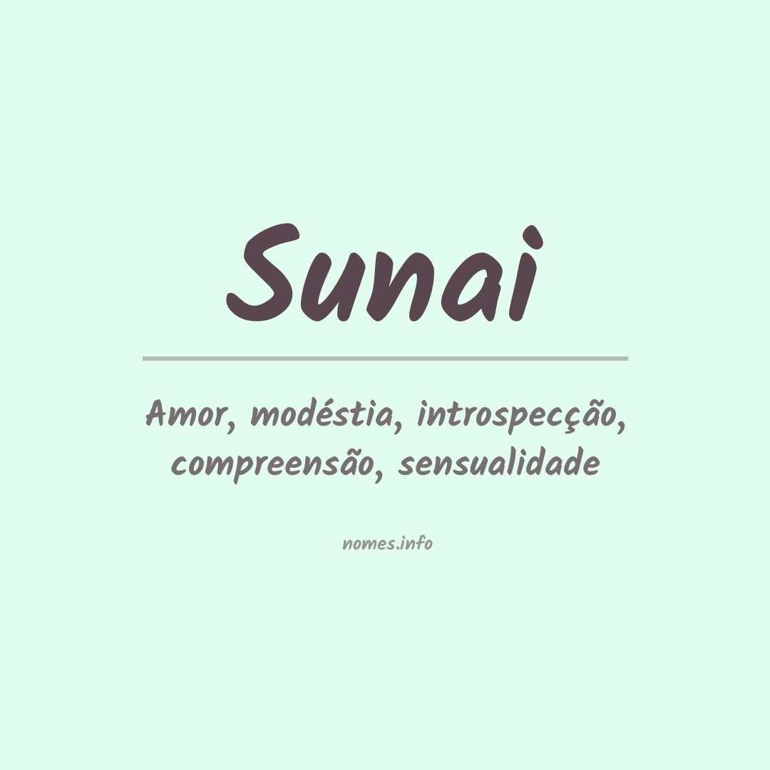 Significado do nome Sunai