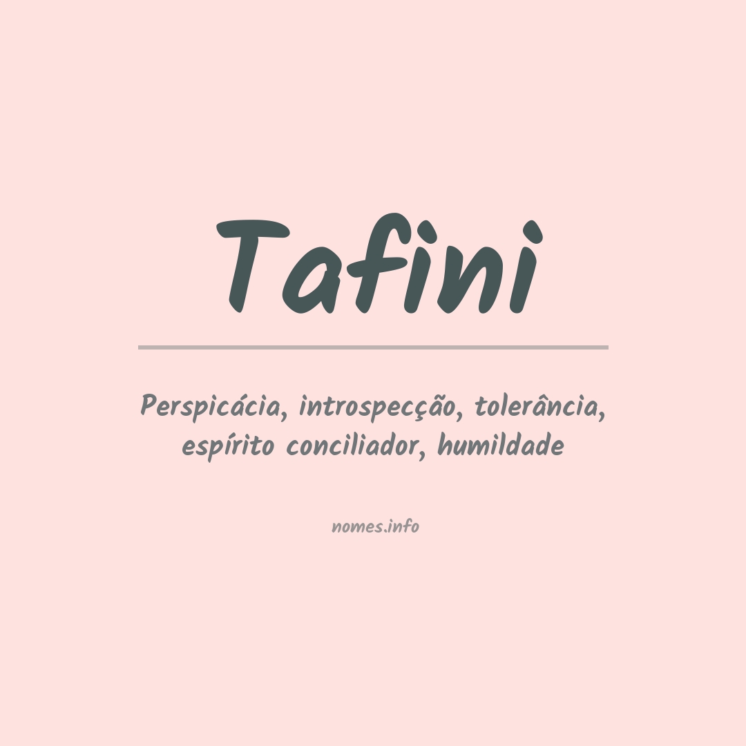 Significado do nome Tafini