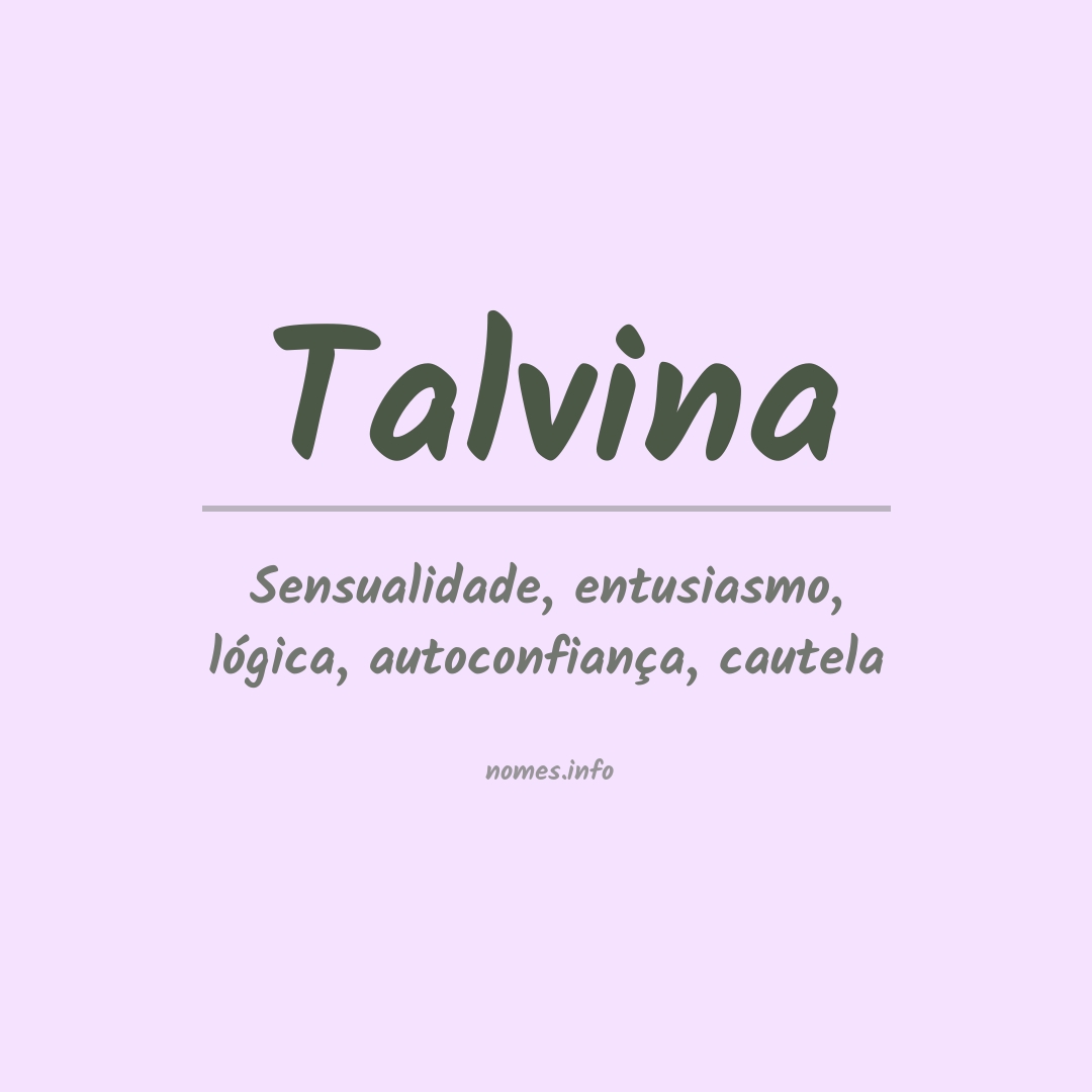 Significado do nome Talvina
