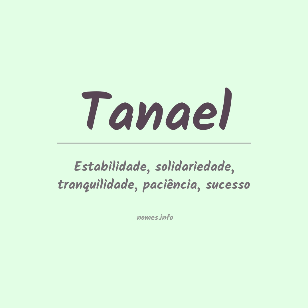 Significado do nome Tanael