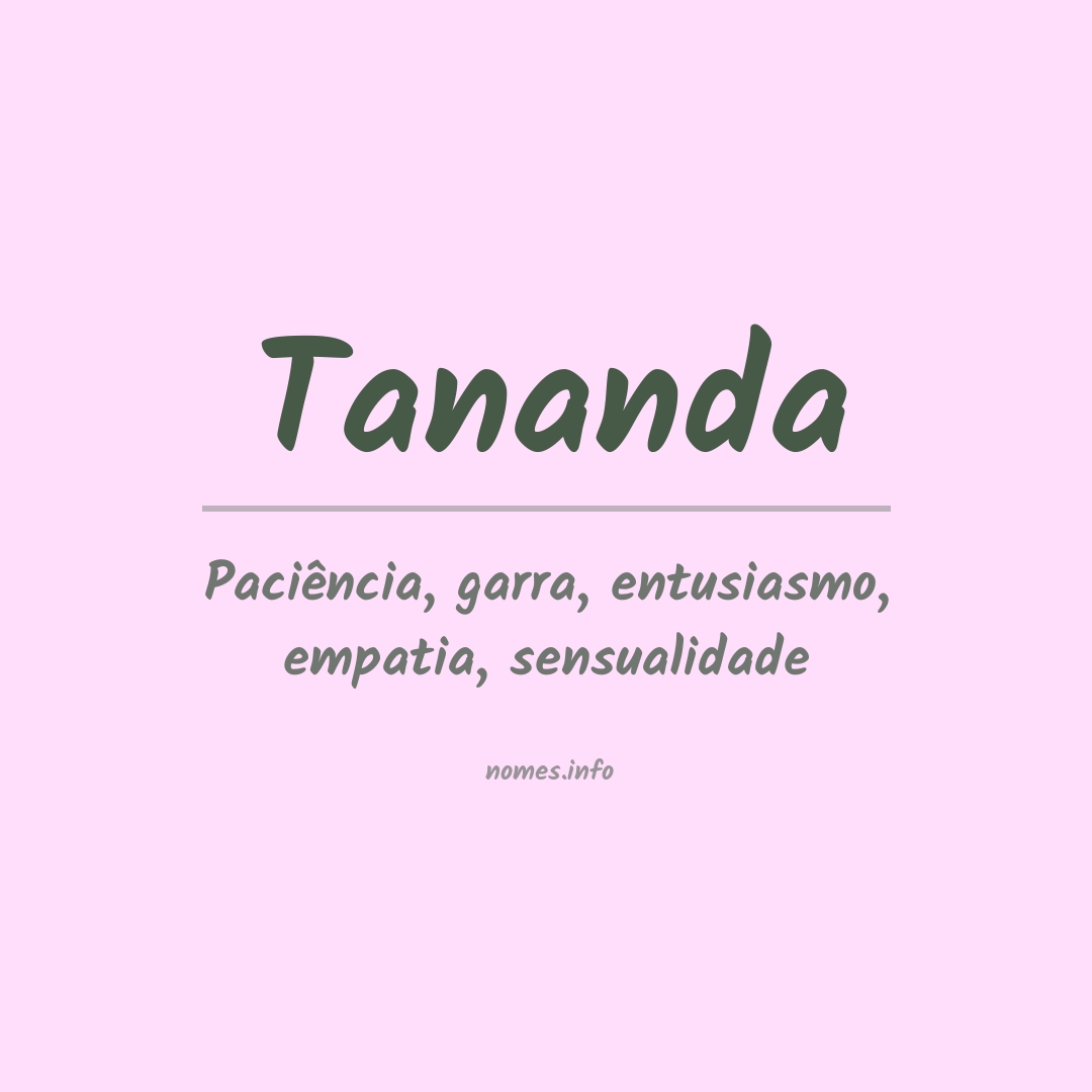 Significado do nome Tananda