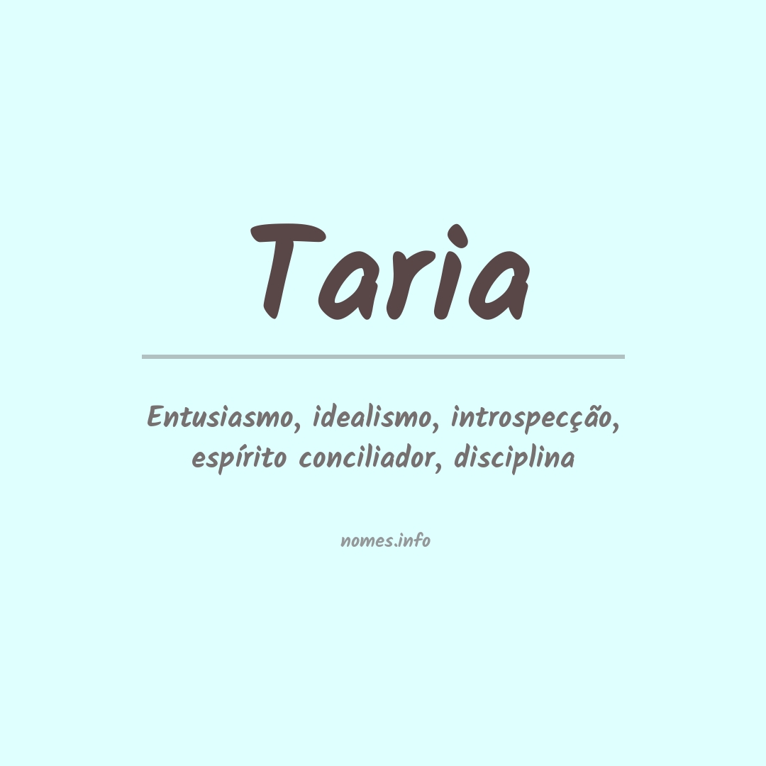 Significado do nome Taria