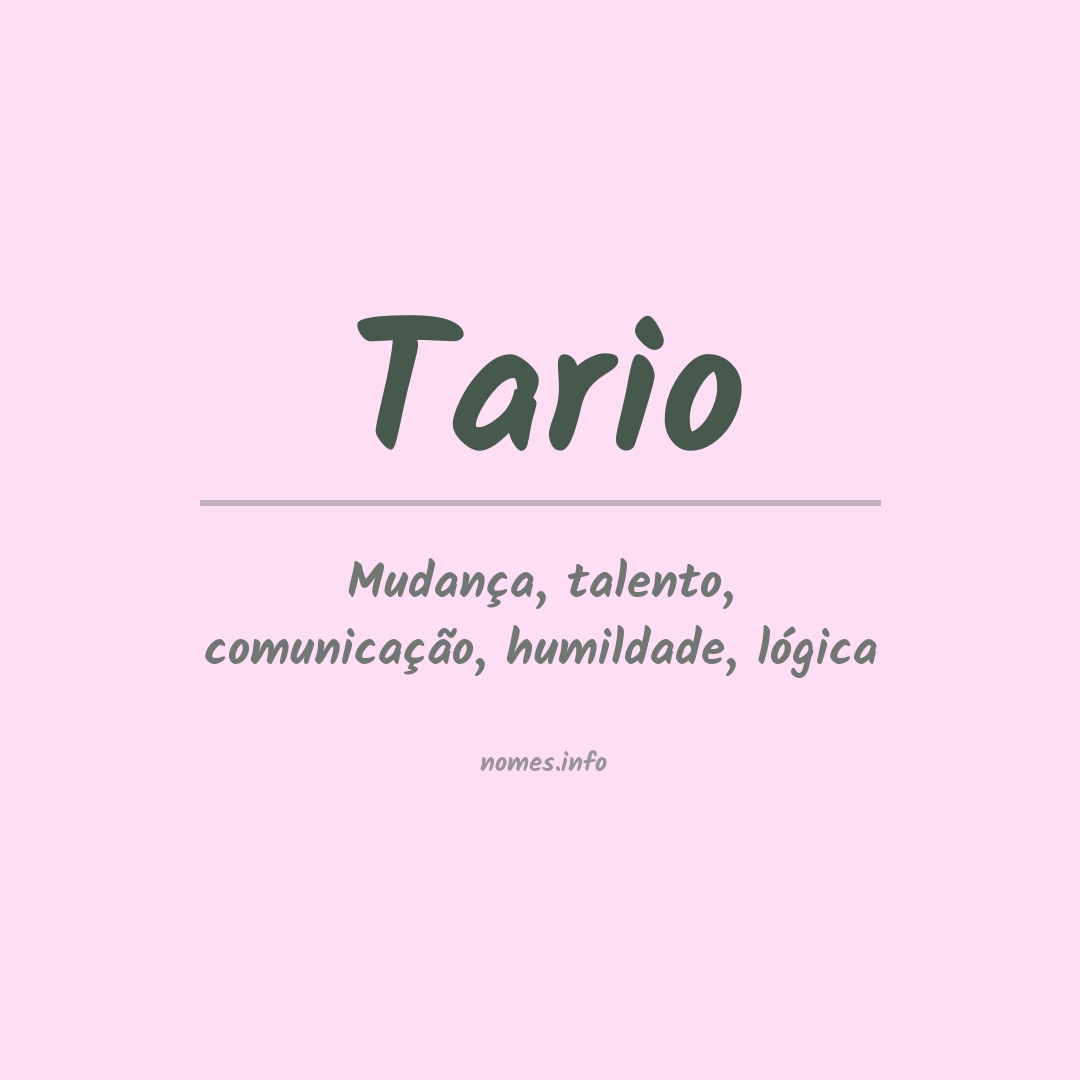 Significado do nome Tario