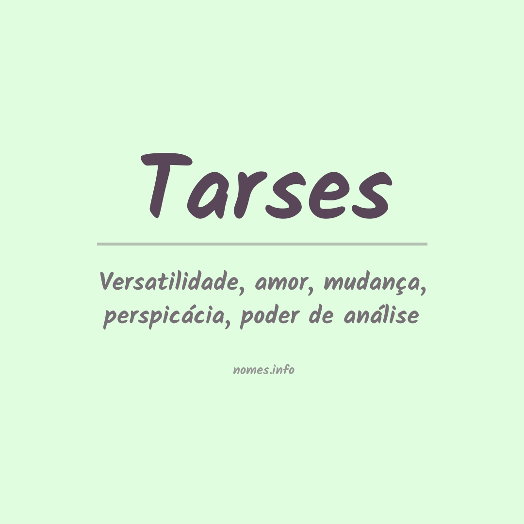 Significado do nome Tarses