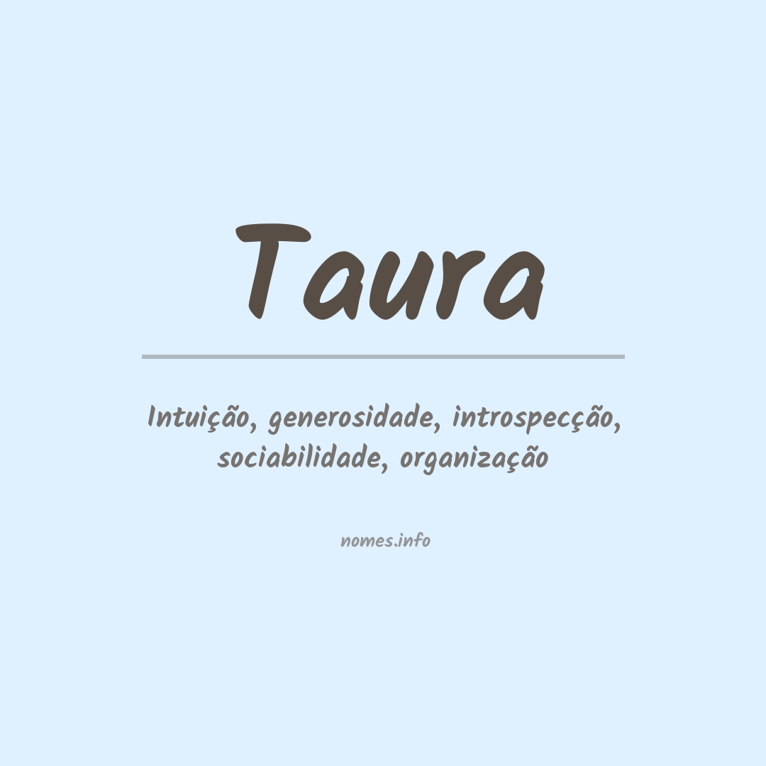 Significado do nome Taura
