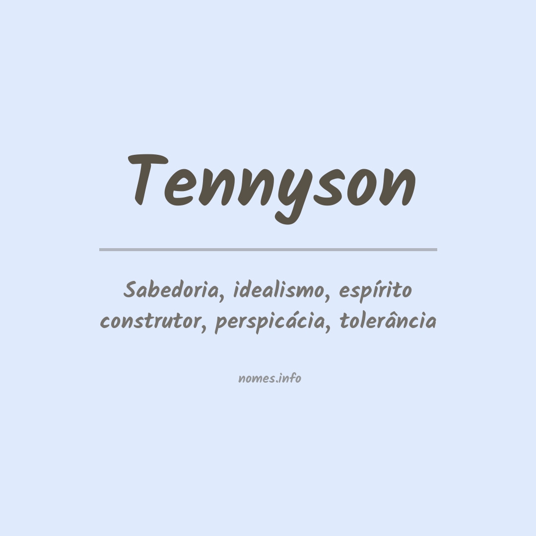 Significado do nome Tennyson