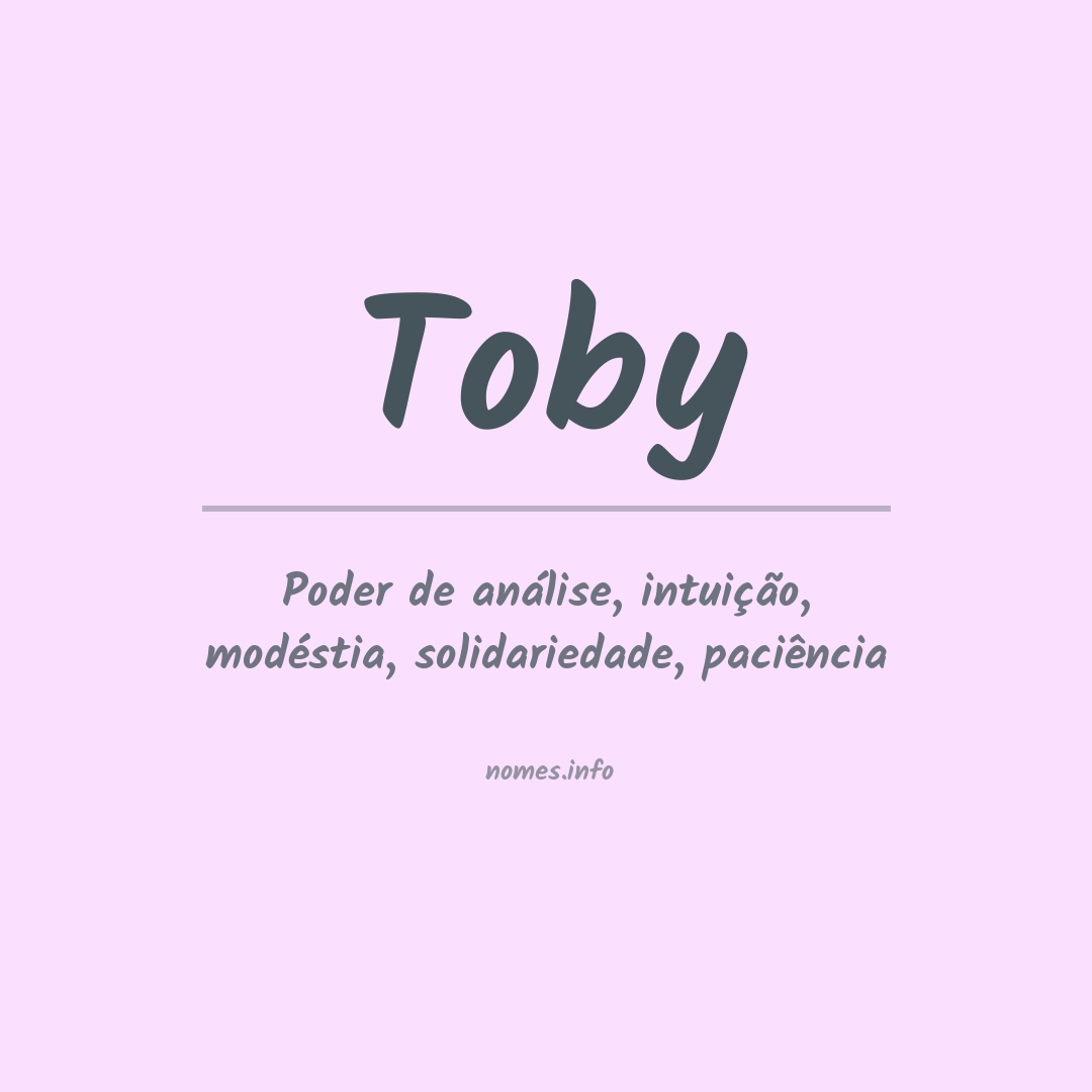 Significado do nome Toby
