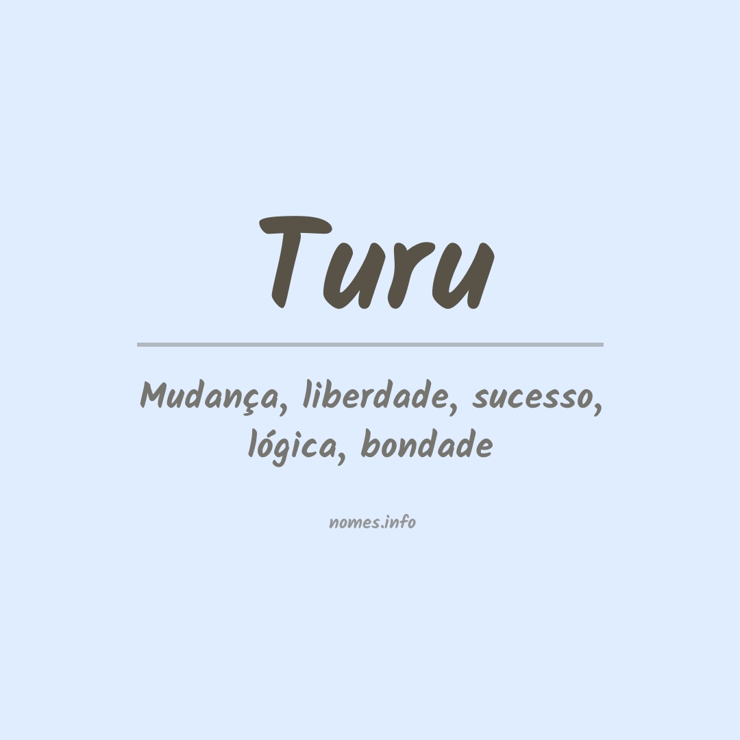 Significado do nome Turu