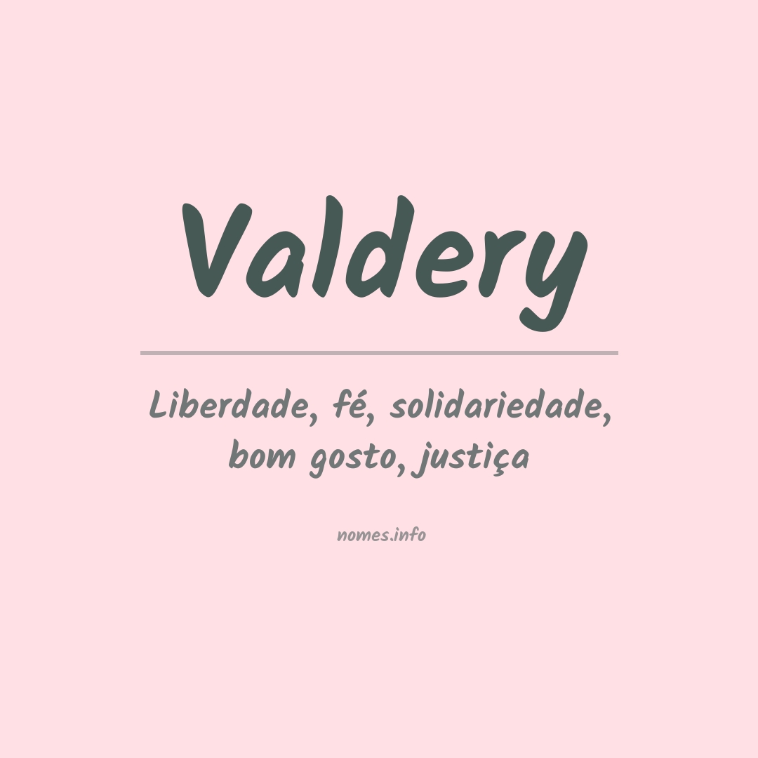 Significado do nome Valdery