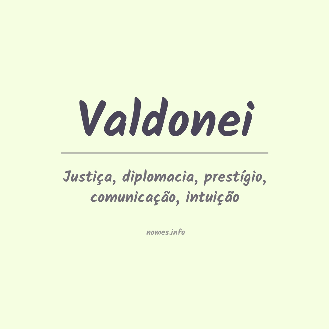 Significado do nome Valdonei