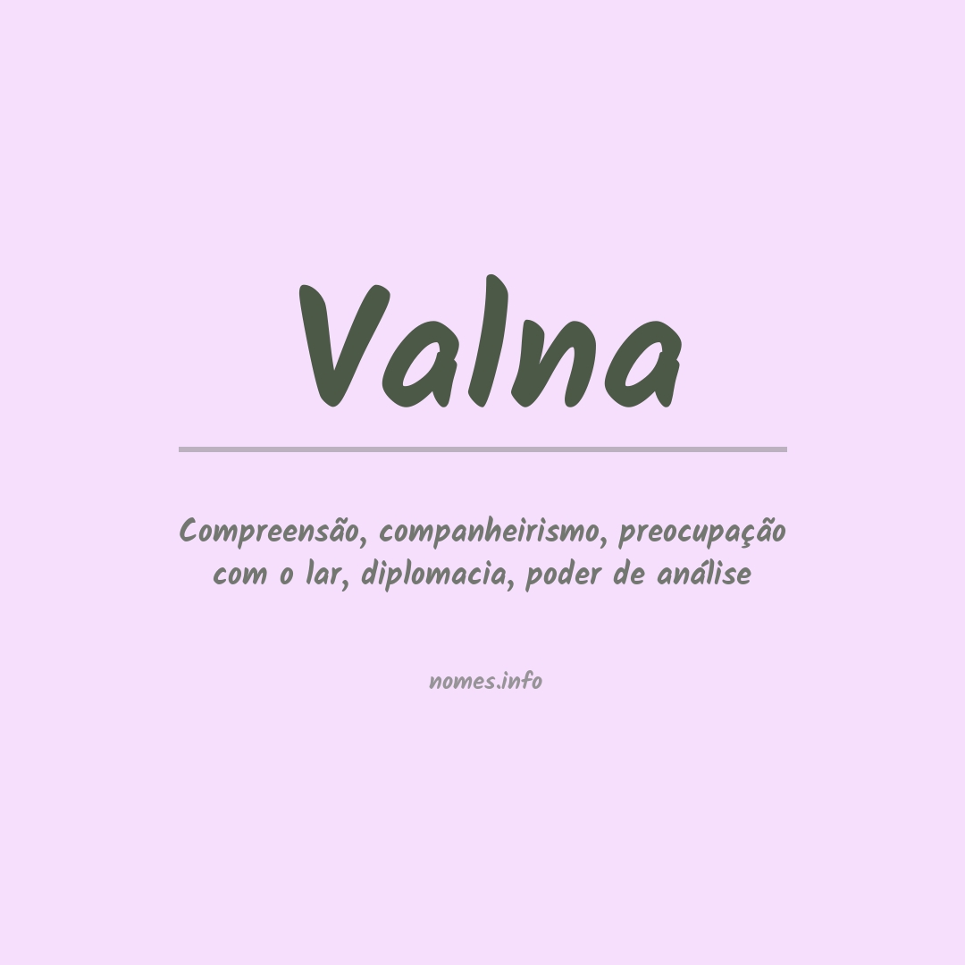Significado do nome Valna