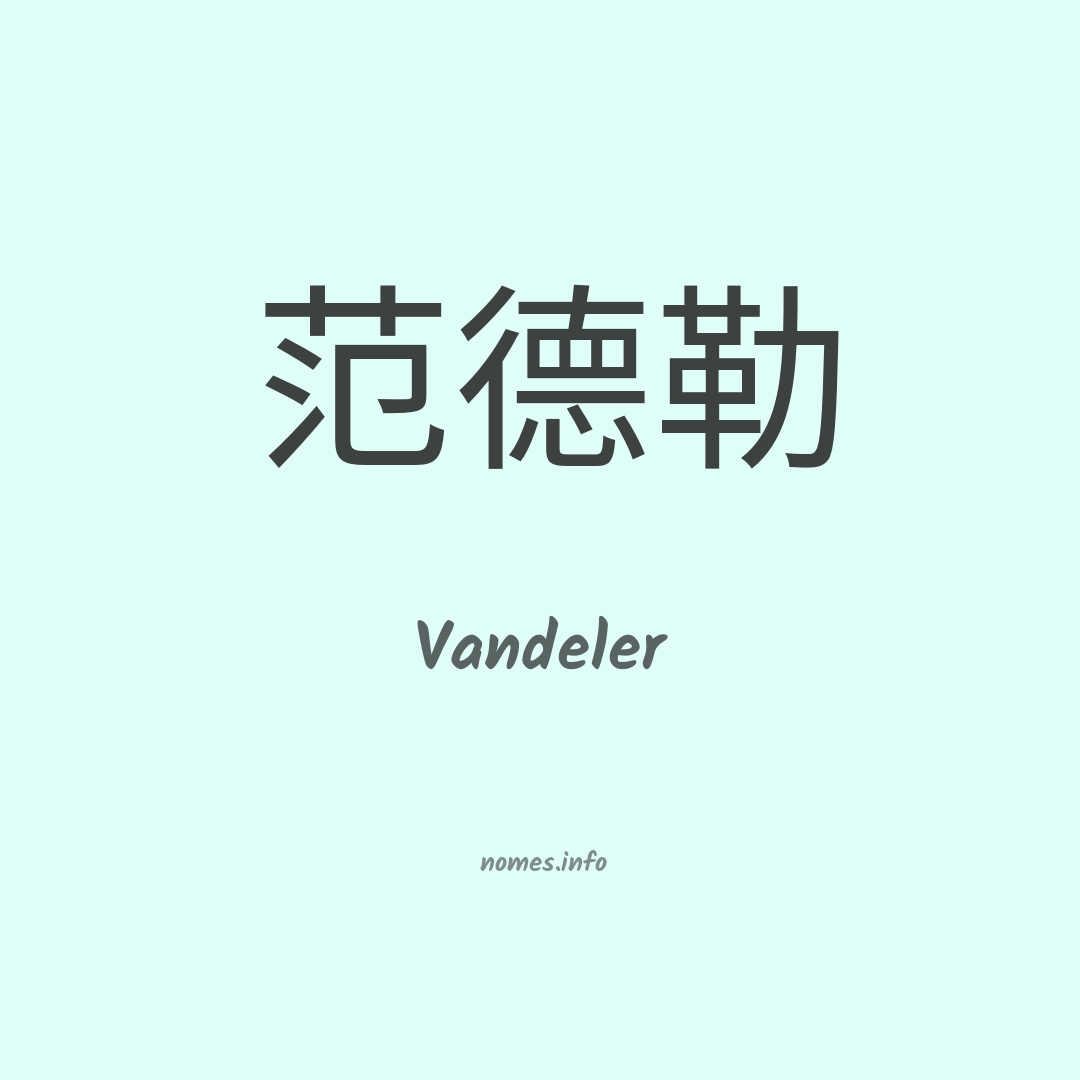 Significado do nome Vandeler
