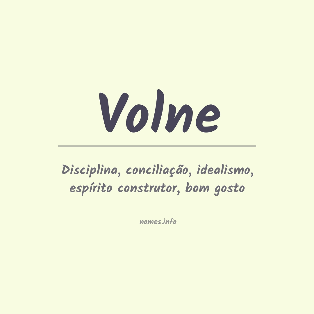 Significado do nome Volne