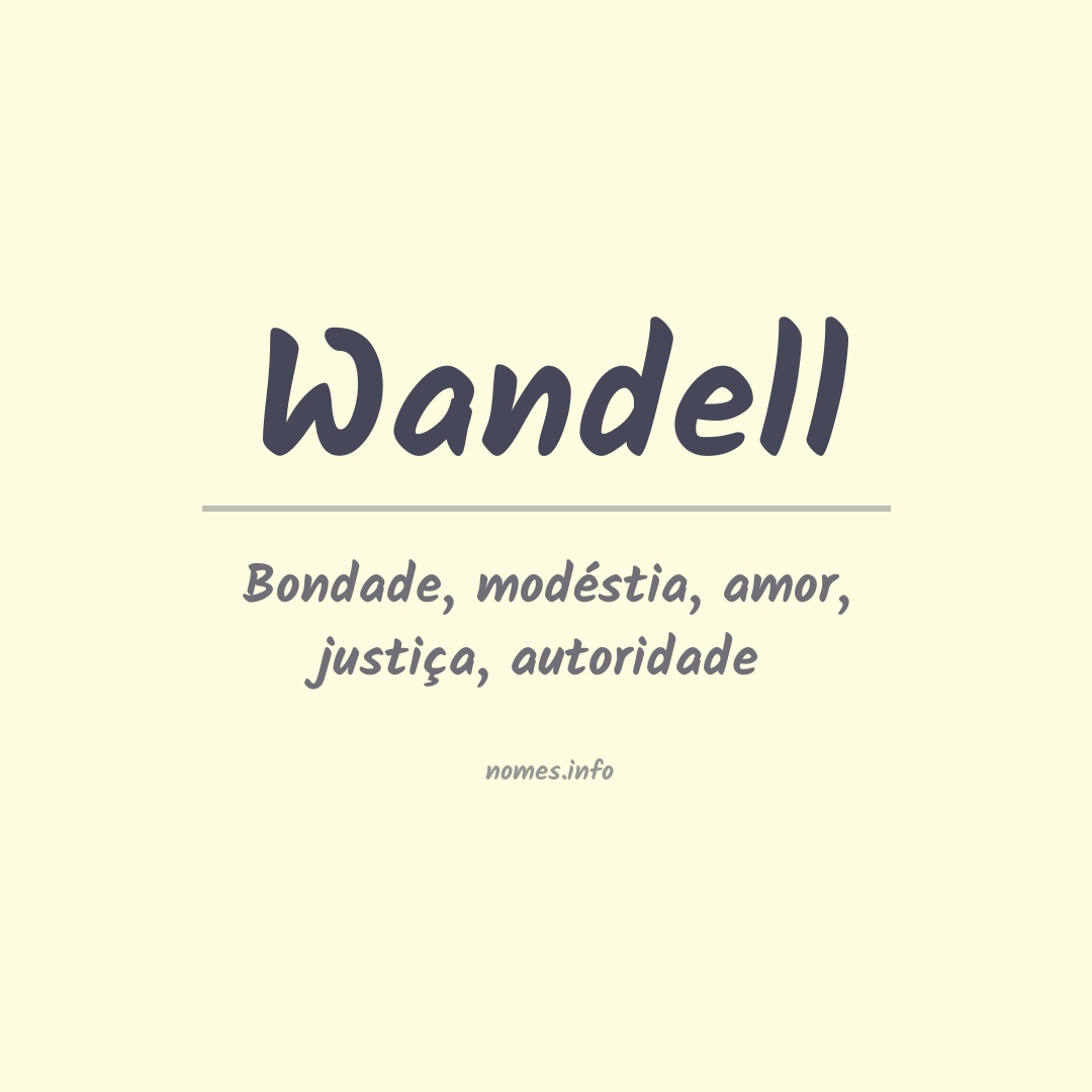 Significado do nome Wandell