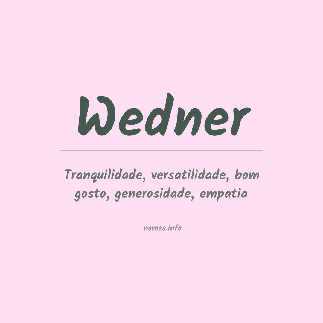 Significado do nome Wedner