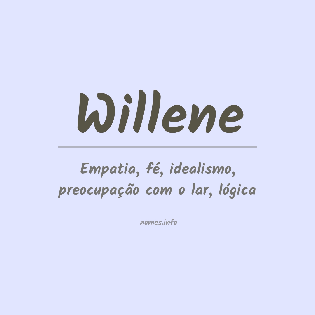 Significado do nome Willene
