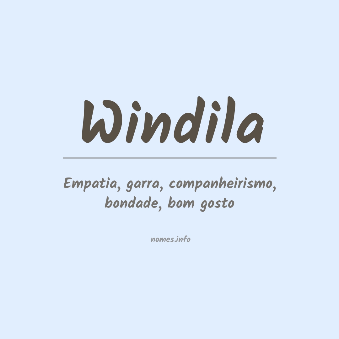 Significado do nome Windila