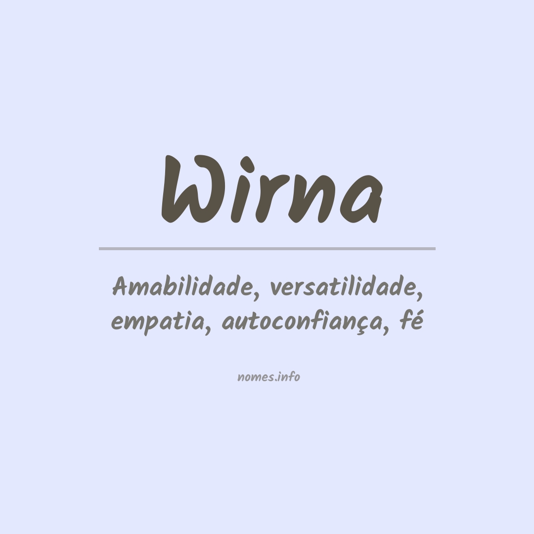 Significado do nome Wirna