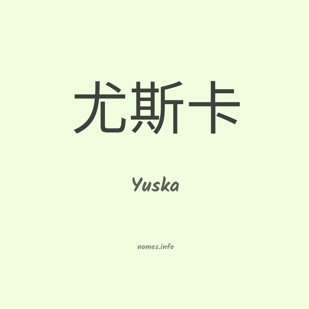 Significado do nome Yuska