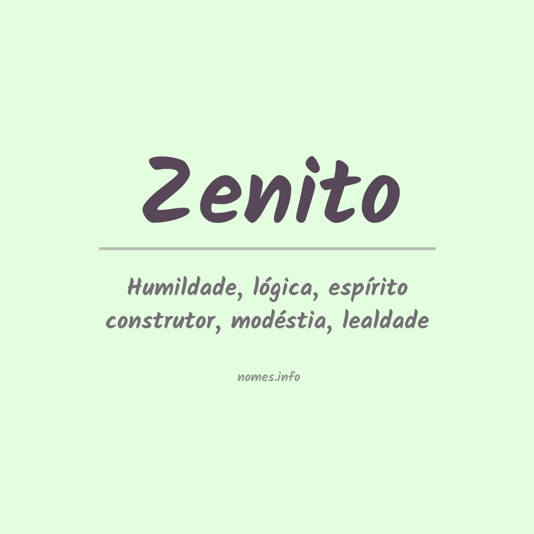 Significado do nome Zenito