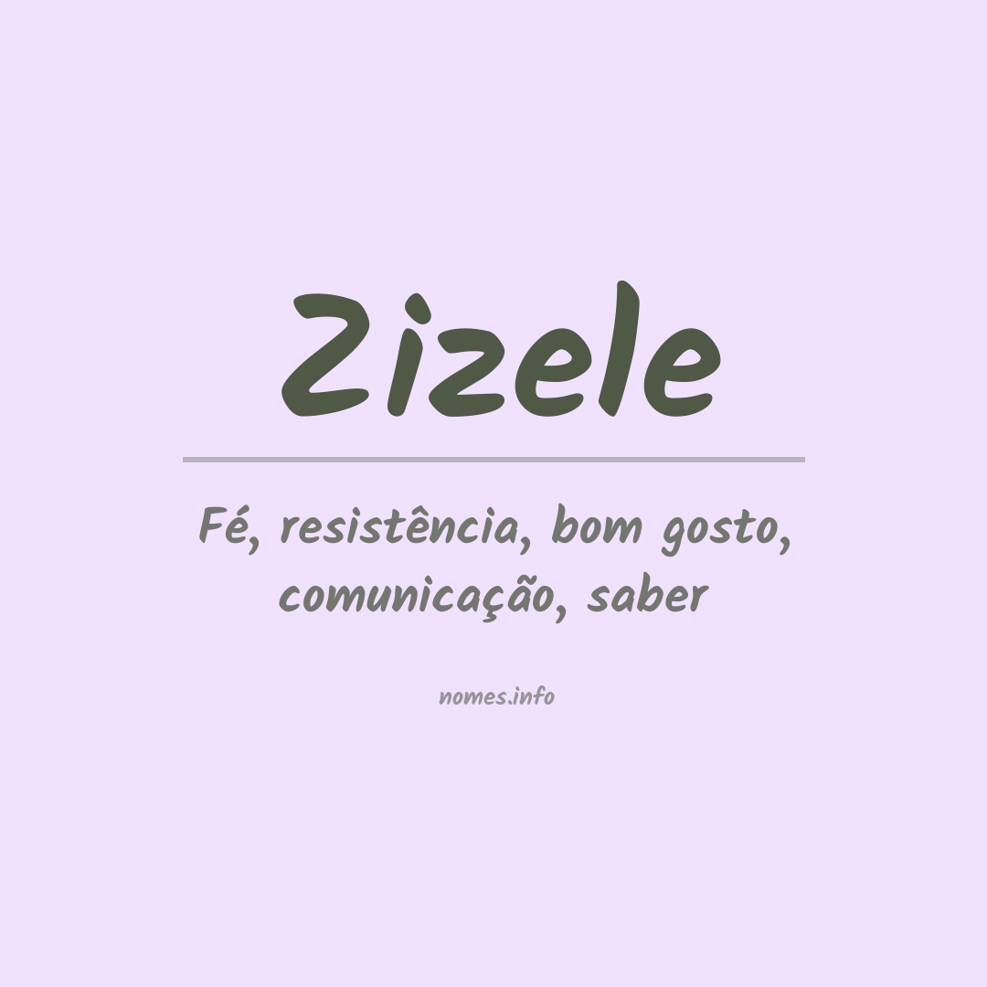 Significado do nome Zizele